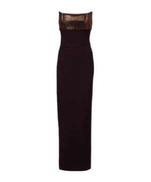 Roland Mouret Embellished Paneled Corset Gown