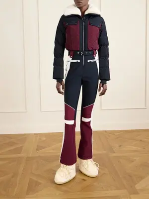 Fusalp Karei Belted Plush-trimmed Padded Shell Ski Suit