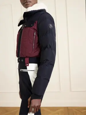 Fusalp Karei Belted Plush-trimmed Padded Shell Ski Suit