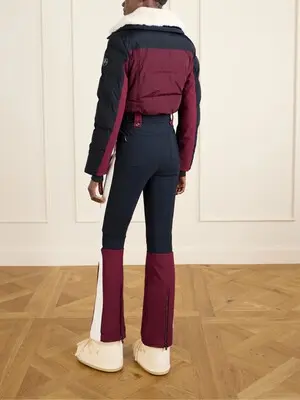 Fusalp Karei Belted Plush-trimmed Padded Shell Ski Suit