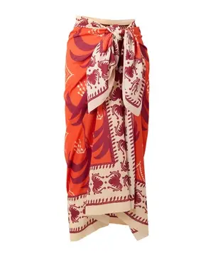 Johanna Ortiz Lightweight Cotton Beach Towel - Red