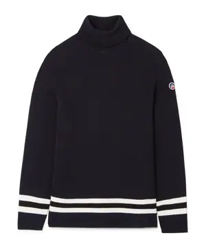 Fusalp Judith Striped Knitted Turtleneck Sweater
