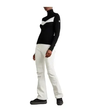 Fusalp Andromede Striped Ribbed-knit Half-zip Sweater