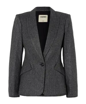 L'Agence Fitted Suit With Silver Thread Embellishments