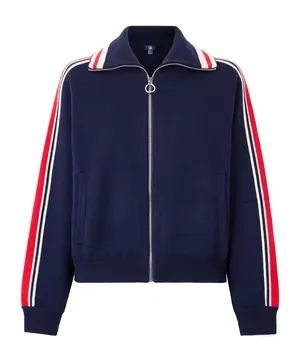 Fusalp Striped Wool-blend Zip-up Sweater - No
