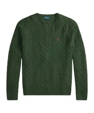 Polo Ralph Lauren Embroidered Cable Knit Crewneck Sweater