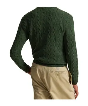 Polo Ralph Lauren Embroidered Cable Knit Crewneck Sweater