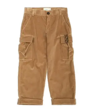 Fendi Corduroy Logo-patch Cargo Pants