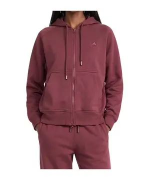 Adidas By Stella McCartney Long Sleeve Hooded Sweatshirt - Red