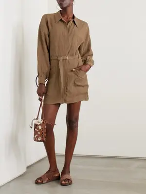 Le Kasha Lightweight Linen Mini Skirt
