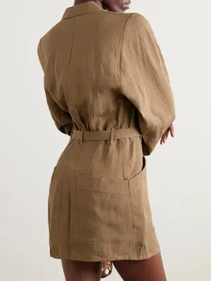Le Kasha Lightweight Linen Mini Skirt