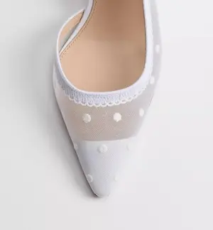 Dior J'adior Embroidered Tulle Slingback Pumps