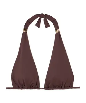 Melissa Odabash Halterneck Bikini Top With Gathered Detail