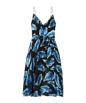 ALICEOLIVIA Casual Embroidered Waist-cinched Dress