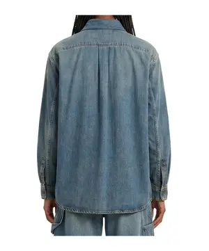 DARKPARK Long-sleeve Denim Shirt With Scarf Detail
