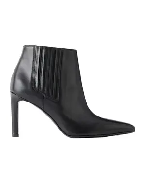 NILI LOTAN Leather Ankle Boots With Stiletto Heel