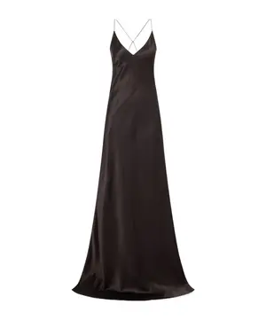 NILI LOTAN V-neck Thin Strap Maxi Dress - No