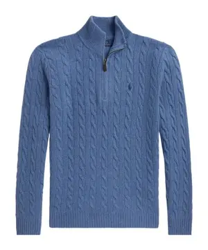 Polo Ralph Lauren Half Zip Cable Knitted Jumper - No