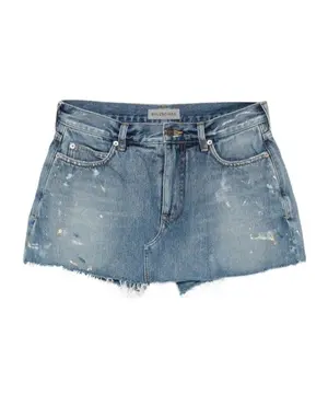 Balenciaga Distressed Paint-splatter Shorts