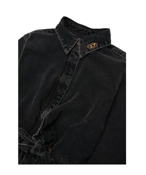 DIESEL® Denim Shirt Dress With Tie-knot Waist