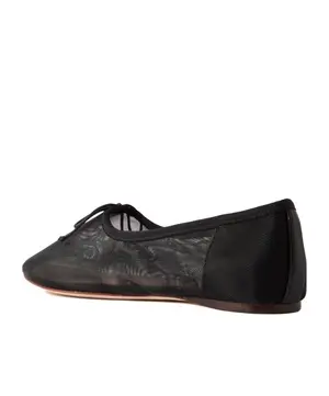LOEFFLER RANDALL Mesh Ballet Flats With Bow Detailing