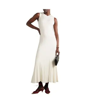 Adam Lippes Ribbed Silk Maxi Dress