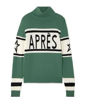 Perfect Moment Schild Intarsia Merino Wool Turtleneck Sweater