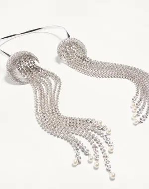 Valentino Garavani Beaded Crystal Waterfall Necklace