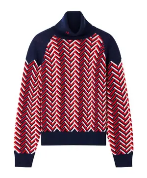 Perfect Moment Jacquard-knit Wool Turtleneck Sweater