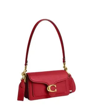 COACH Logo-plaque Pebbled-leather Shoulder Bag