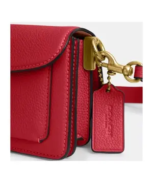 COACH Logo-plaque Pebbled-leather Shoulder Bag