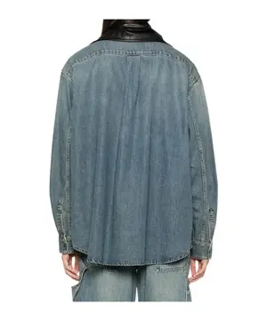 DARKPARK Color-block Collar Denim Shirt