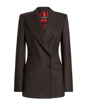 Dolce & Gabbana Lapel Long-sleeved Suit Jacket - Black