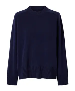 Loulou De Saison Loose Dark Blue Crew Neck Knit Sweater