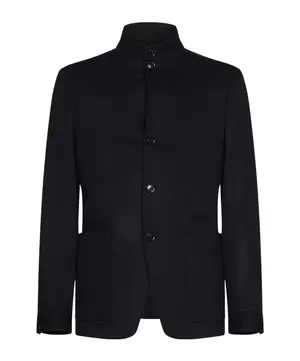 Zegna Stand Collar Patch Pocket Jacket