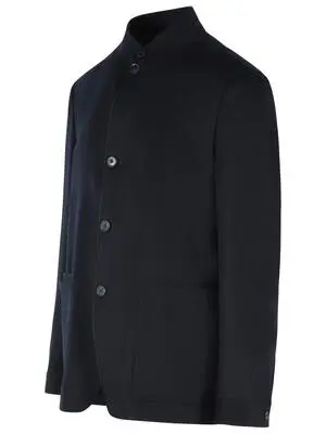 Zegna Stand Collar Patch Pocket Jacket