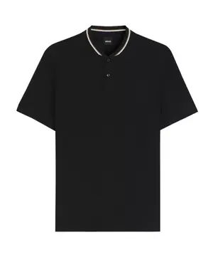 Hugo Boss Tipped Collar Polo Shirt - Black