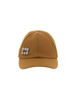 ROGER VIVIER Efflorescence Baseball Cap - Brown
