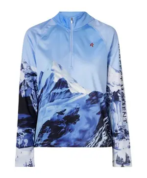 Perfect Moment Mountain Majesty" Quarter-zip Ski Top - Blue