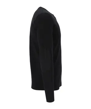 MAISON MARGIELA Long Sleeve Knitted Top With Contrasting Elbow Patches - Black