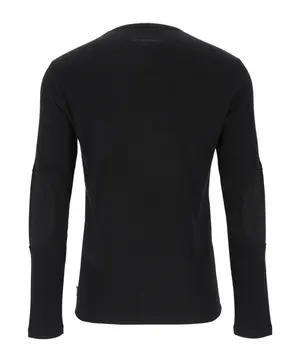 MAISON MARGIELA Long Sleeve Knitted Top With Contrasting Elbow Patches - Black