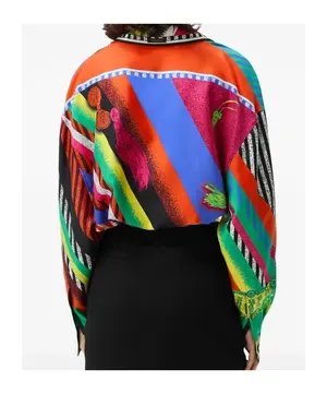 Versace Printed Silk Twill Shirt - Multicolor