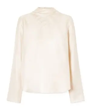 LOULOU DE SAISON LouLou De Saison Shiny Long Sleeve Blouse