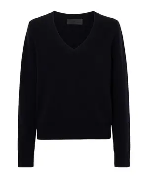 NILI LOTAN Fitted V-neck Sweater