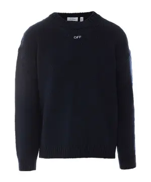 Off-White Long-sleeve Crew-neck Sweater - Blue