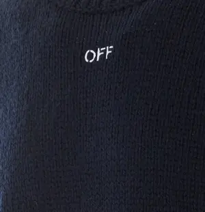 Off-White Long-sleeve Crew-neck Sweater