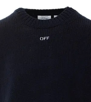Off-White Long-sleeve Crew-neck Sweater