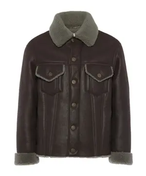 MAISON MARGIELA Waxed Shearling Jacket