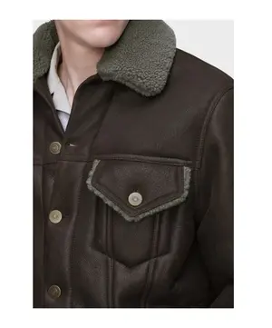 MAISON MARGIELA Waxed Shearling Jacket