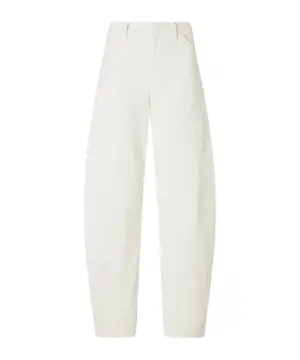 NILI LOTAN High-waisted Barrel Leg Cropped Pants
